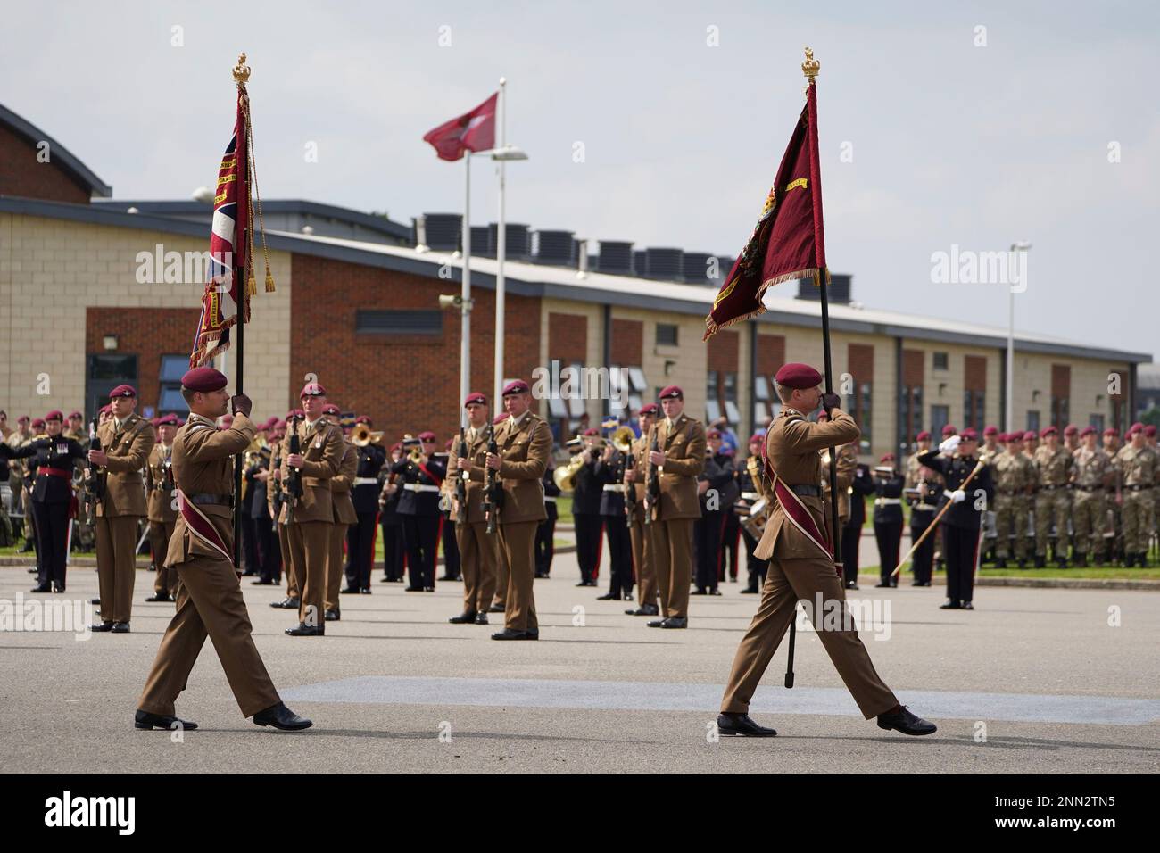 Paras during a ceremony, attended by Britain's Prince Charles, to ...