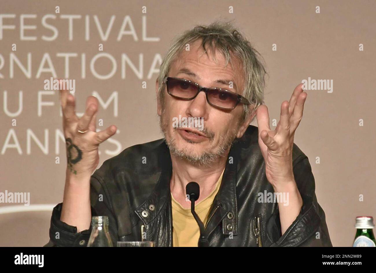 French film director Leos CARAX attends a press conference in Cannes ...