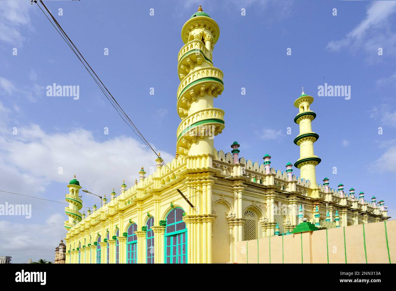 New masjid with spiralling stairways at Junagadh state Gujarat India ...