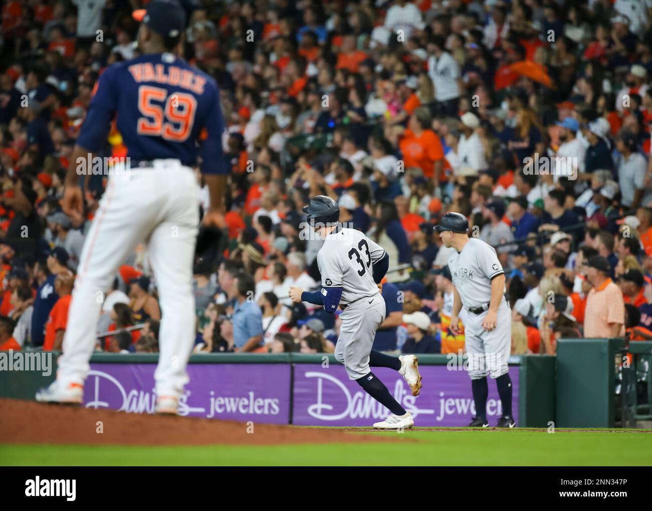 HOUSTON, TX - JULY 11: New York Yankees left fielder Tim Locastro (33 ...