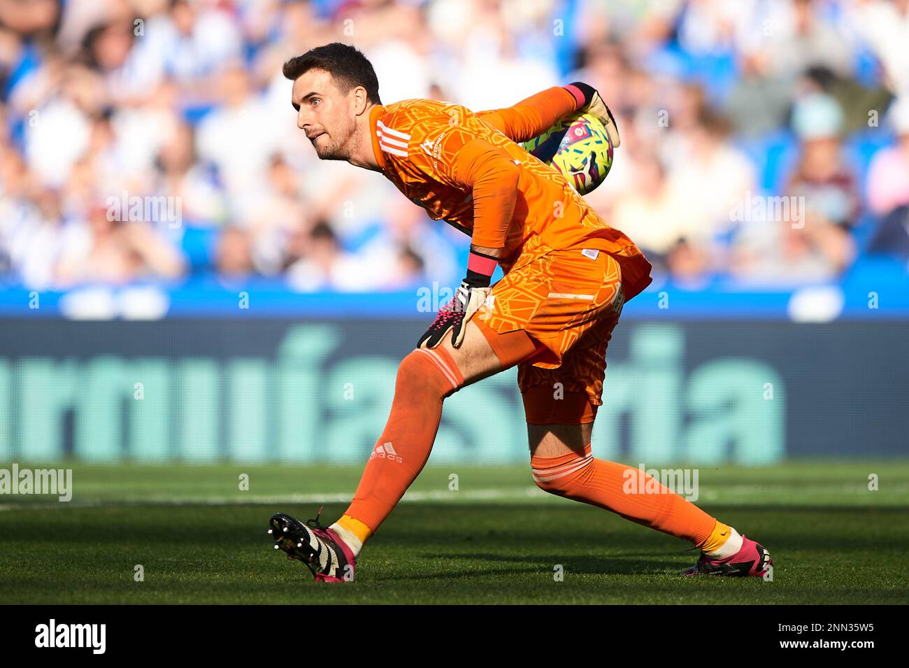 Ivan Villar of RC Celta in action during the La Liga Santander match ...