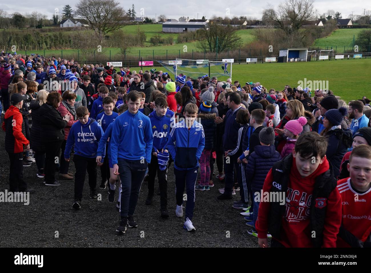 Club members and supporters taking part in a 'Walk of Solidarity' from ...