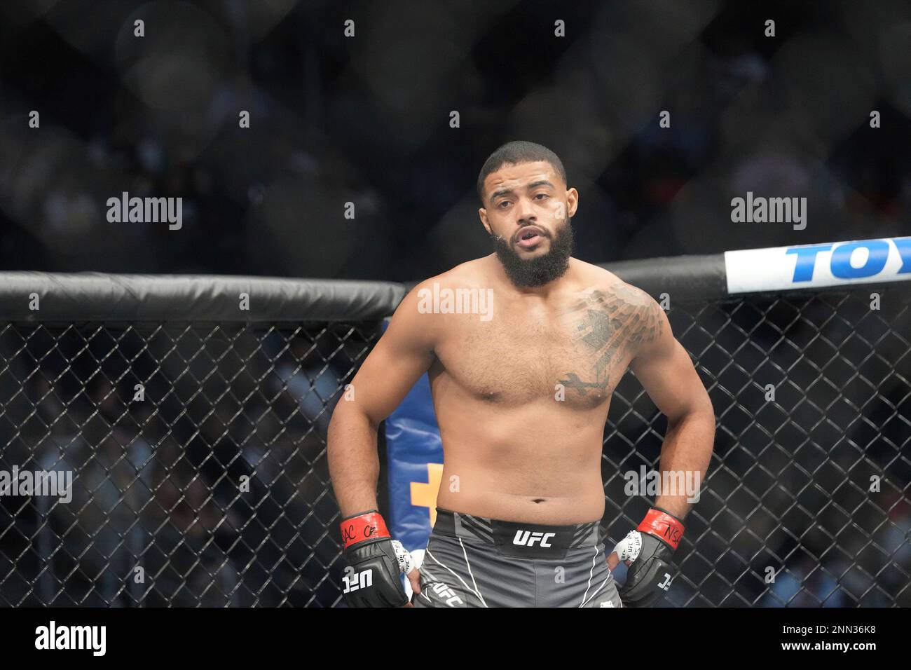 LAS VEGAS, NV - JULY 10: Trevin Giles prepares to fight Dricus Du ...