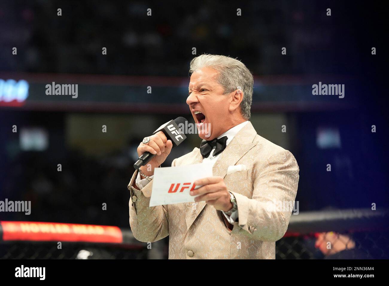 LAS VEGAS, NV - JULY 10: Bruce Buffer the official octagon announcer ...