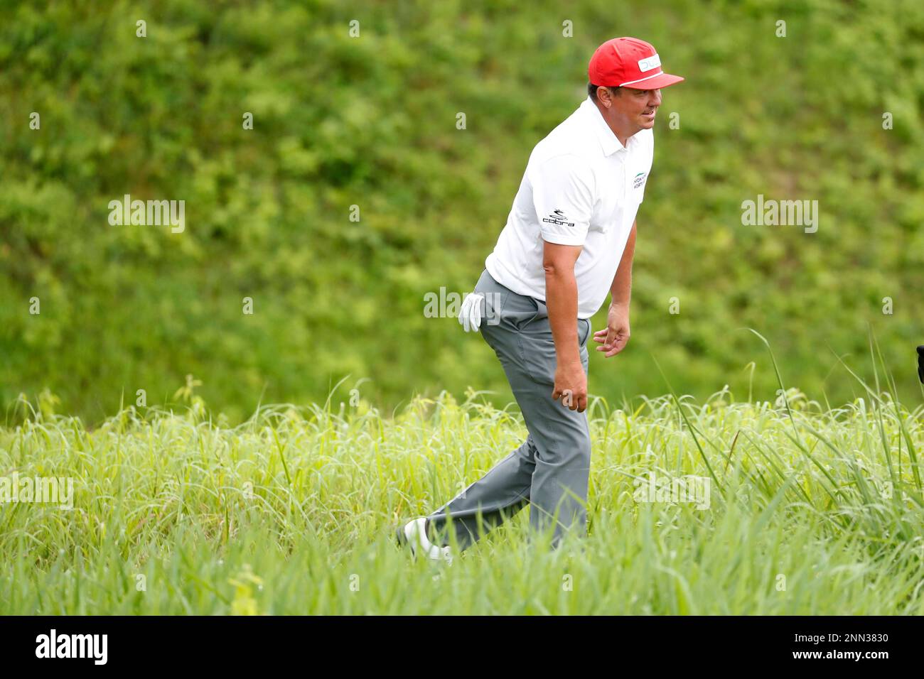 SILVIS, IL - JULY 10: PGA golfer Jason Dufner walks the 5th hole during ...