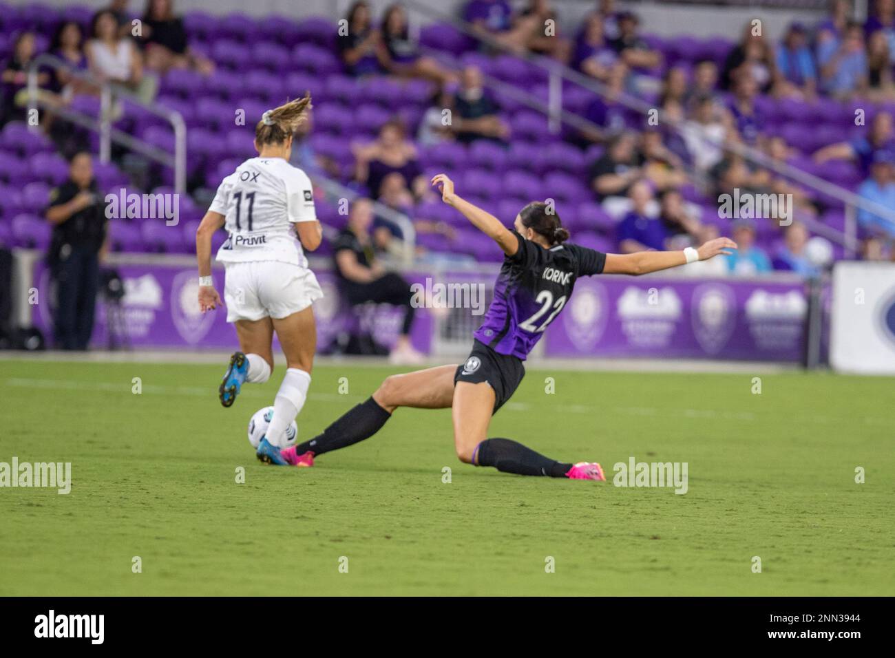 ORLANDO, FL - JULY 09: Orlando Pride midfielder Taylor Kornieck (22 ...