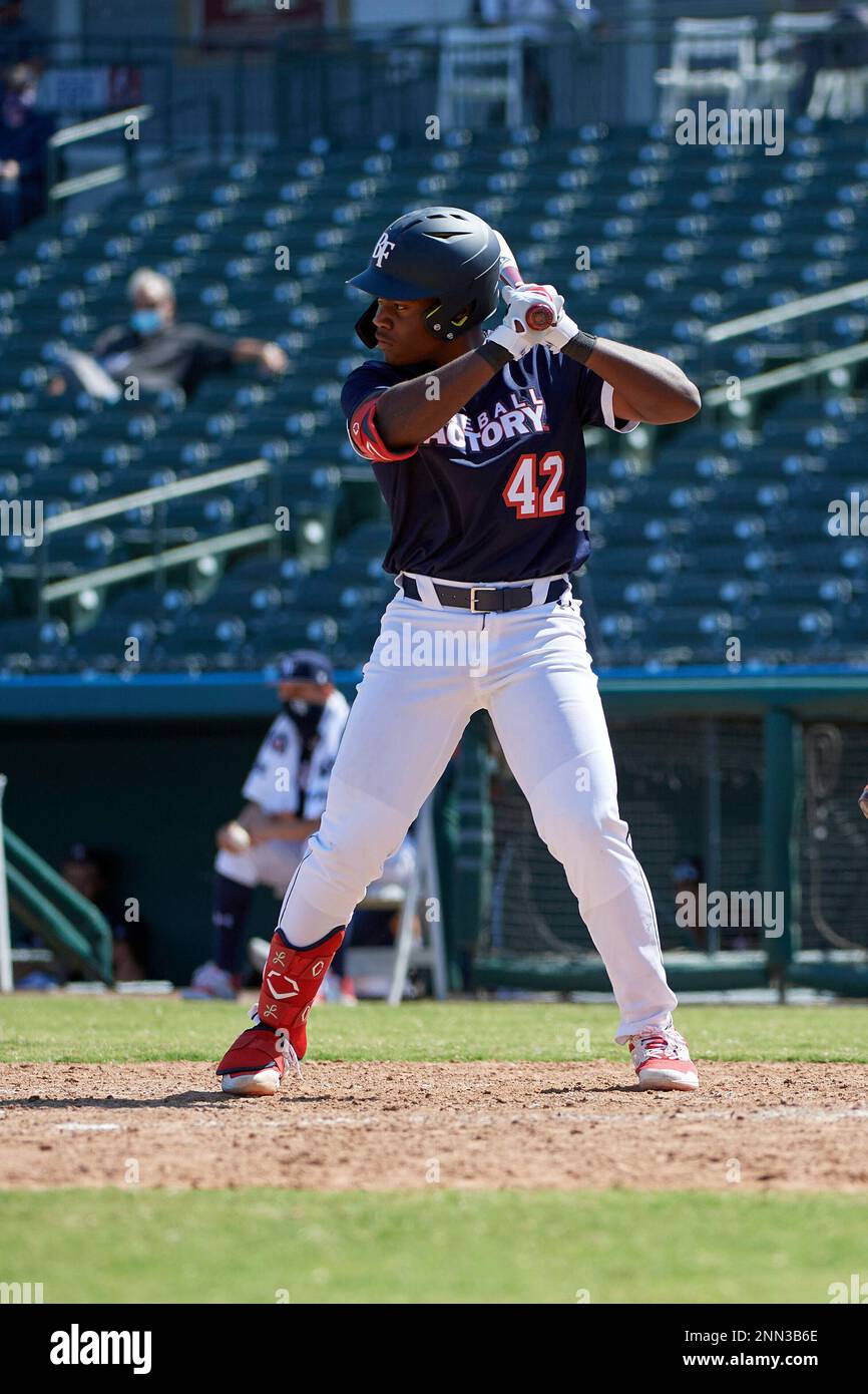 Termarr Johnson (42) bats during the Baseball Factory All-Star Classic ...