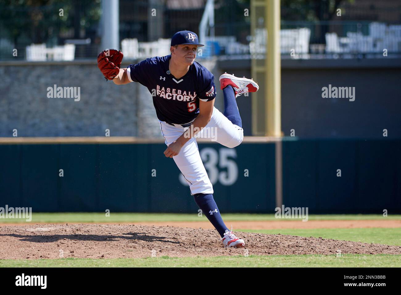 Pitcher Brock Selvidge (5) during the Baseball Factory All-Star Classic ...