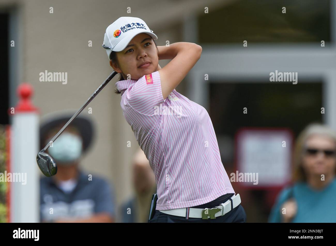 SYLVANIA, OH - JULY 09: Wei-Ling Hsu (TPE) watches her tee shot on 1 ...