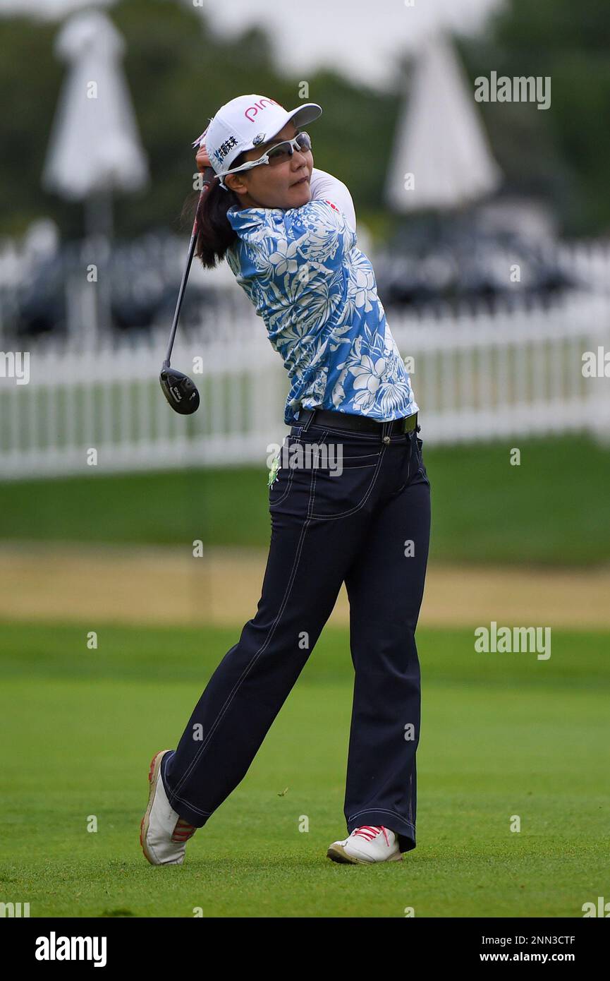 SYLVANIA, OH - JULY 09: Ayako Uehara (JPN) hits her approach shot on 1 ...