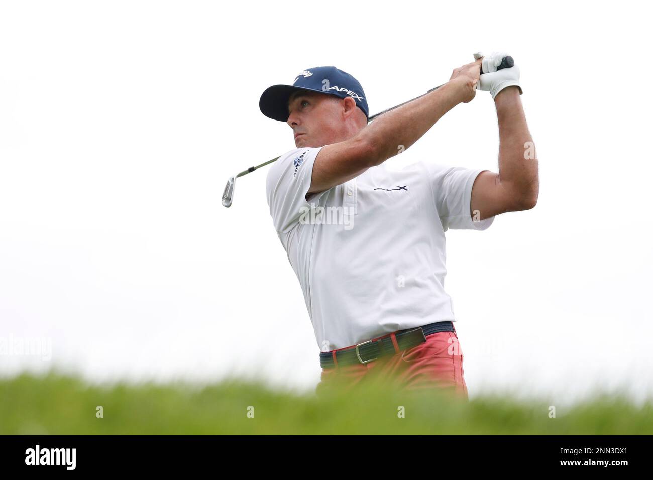 SILVIS, IL - JULY 09: PGA golfer Jonathan Byrd hits his tee shot on the ...