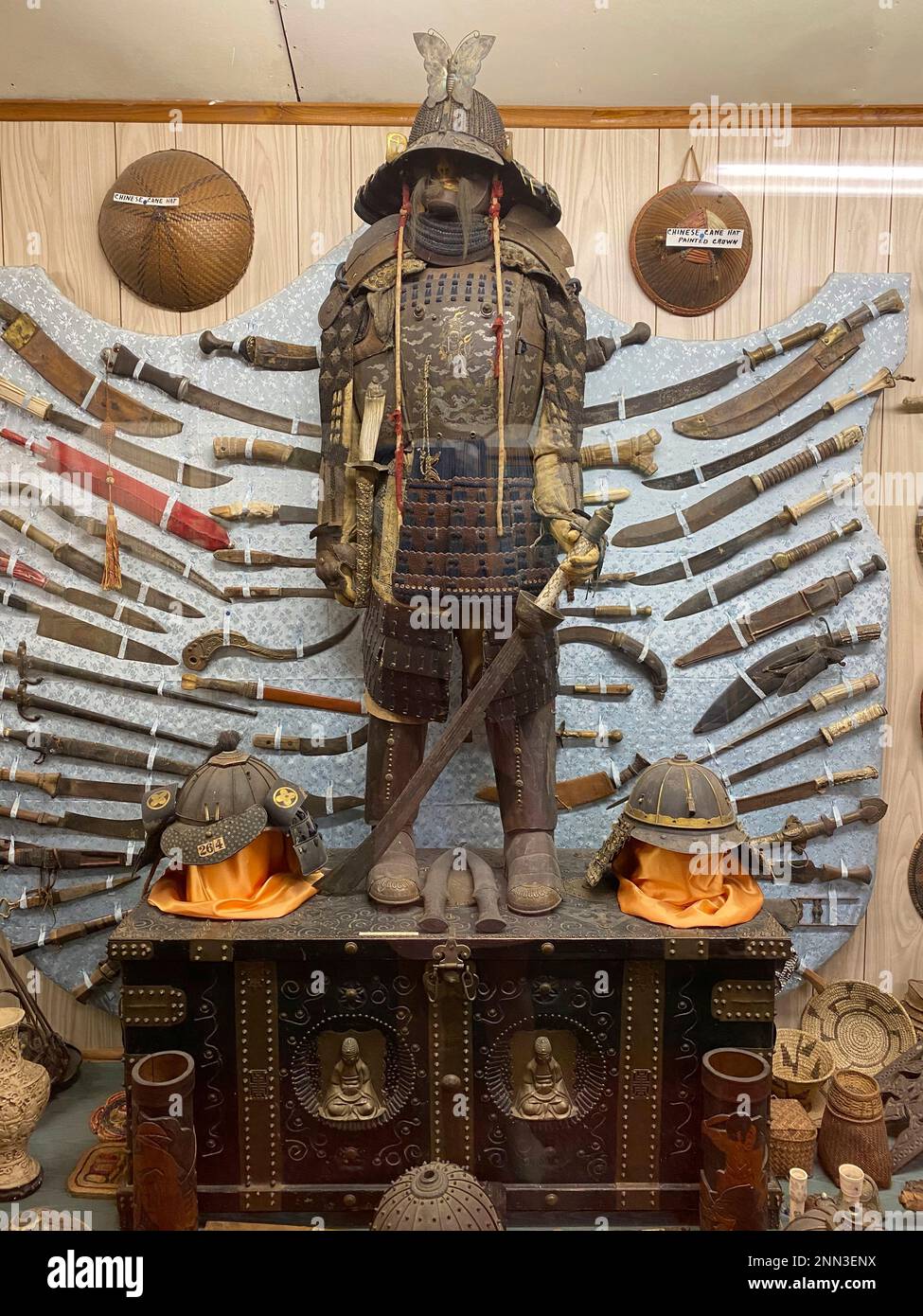 A full suit of samurai armor is on display at the Fort Kearney Museum ...