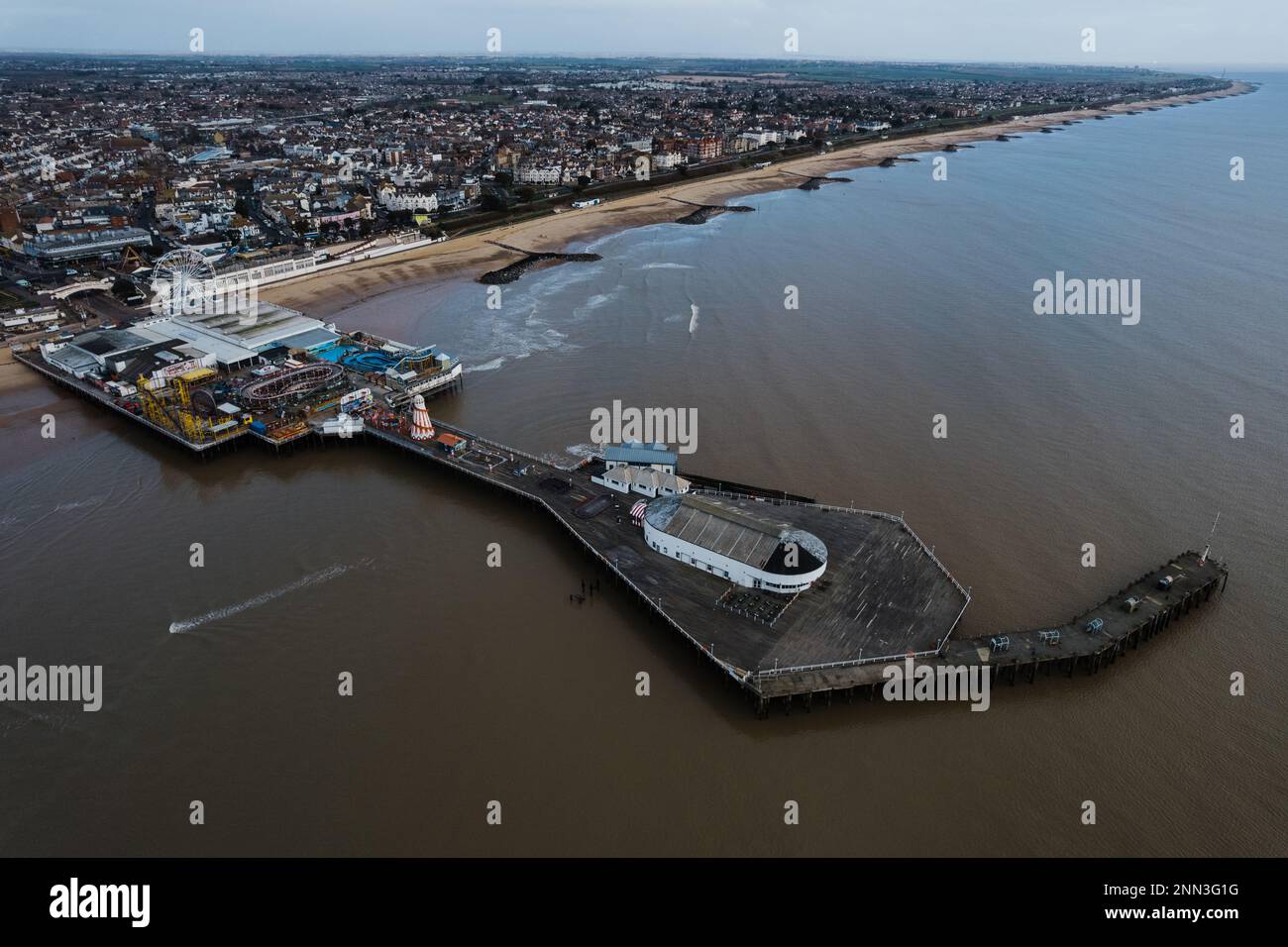 Aerial Photo Of Clacton Pier In Clacton On Sea The Town Of Clacton On Sea Is Visible In The