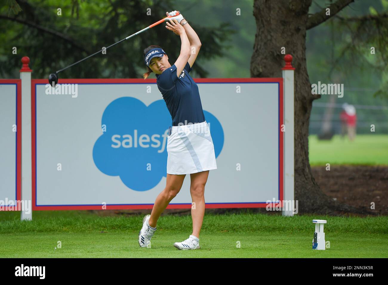 SYLVANIA, OH - JULY 08: So Yeon Ryu (KOR) watches her tee shot on 13 ...