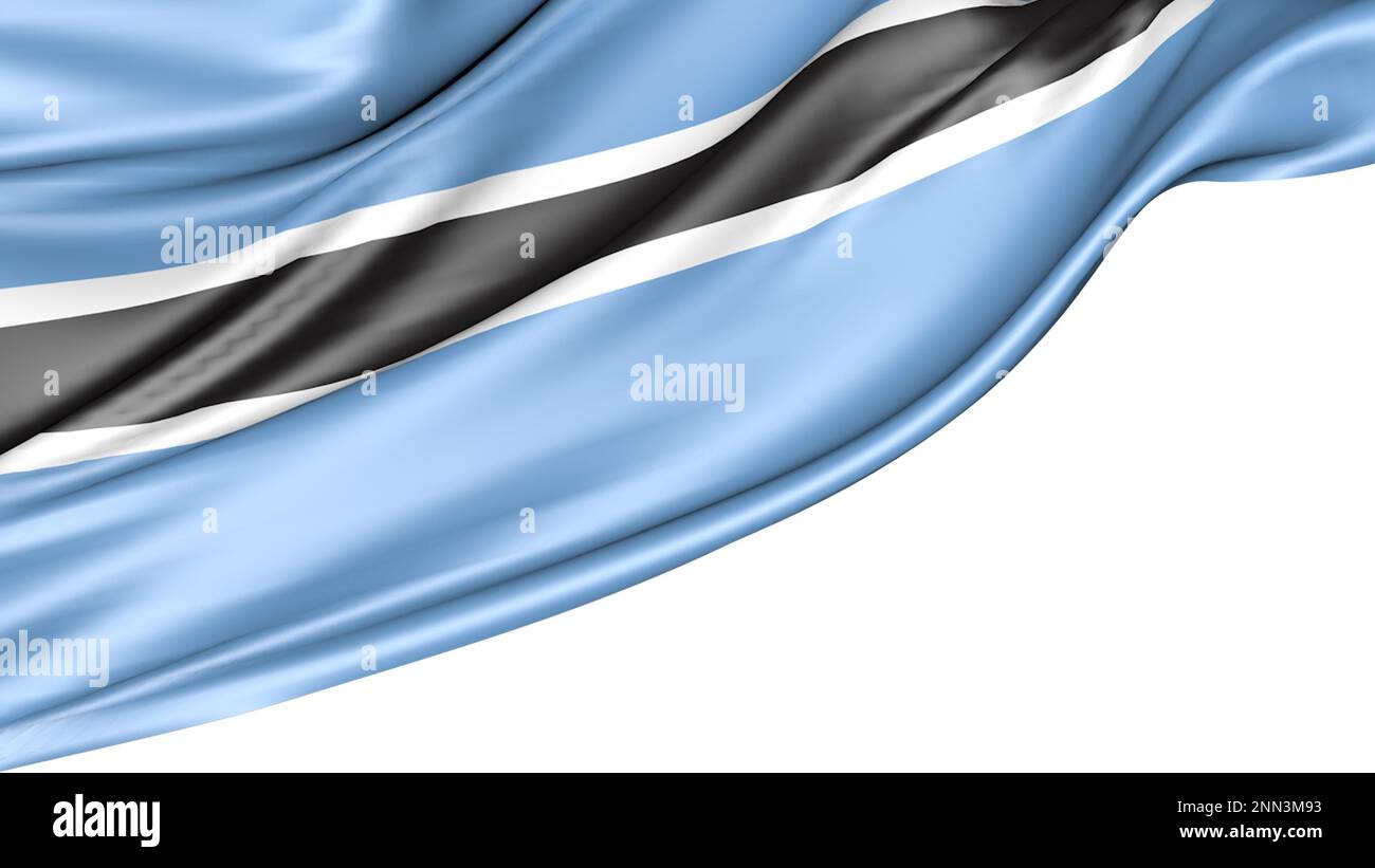 Botswana Flag Isolated on White Background, 3D Illustration Stock Photo - Alamy