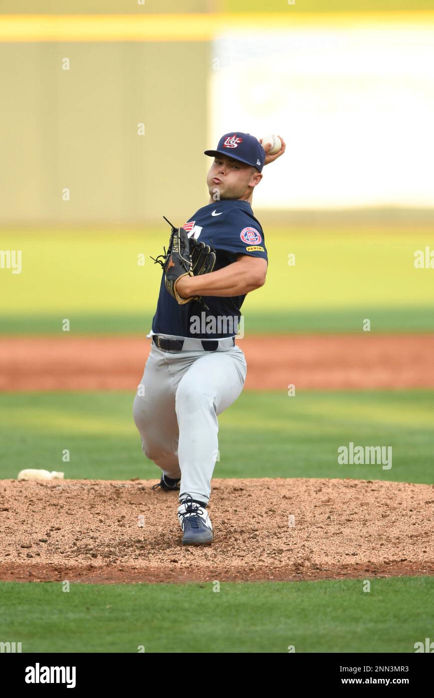 Team Stripes pitcher Aaron Nixon (56) (Texas) during a game against ...