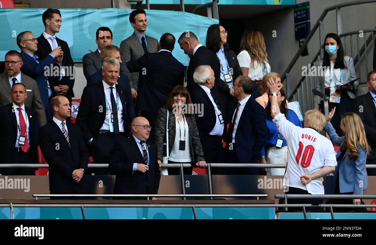 Britain's Prince William, front row left, and British Prime Minister ...