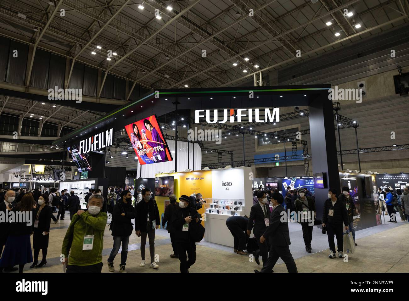 Yokohama, Japan. 24th Feb, 2023. FUJIFILM exhibition area at the CP 2023 in Pacifico Yokohama on ...