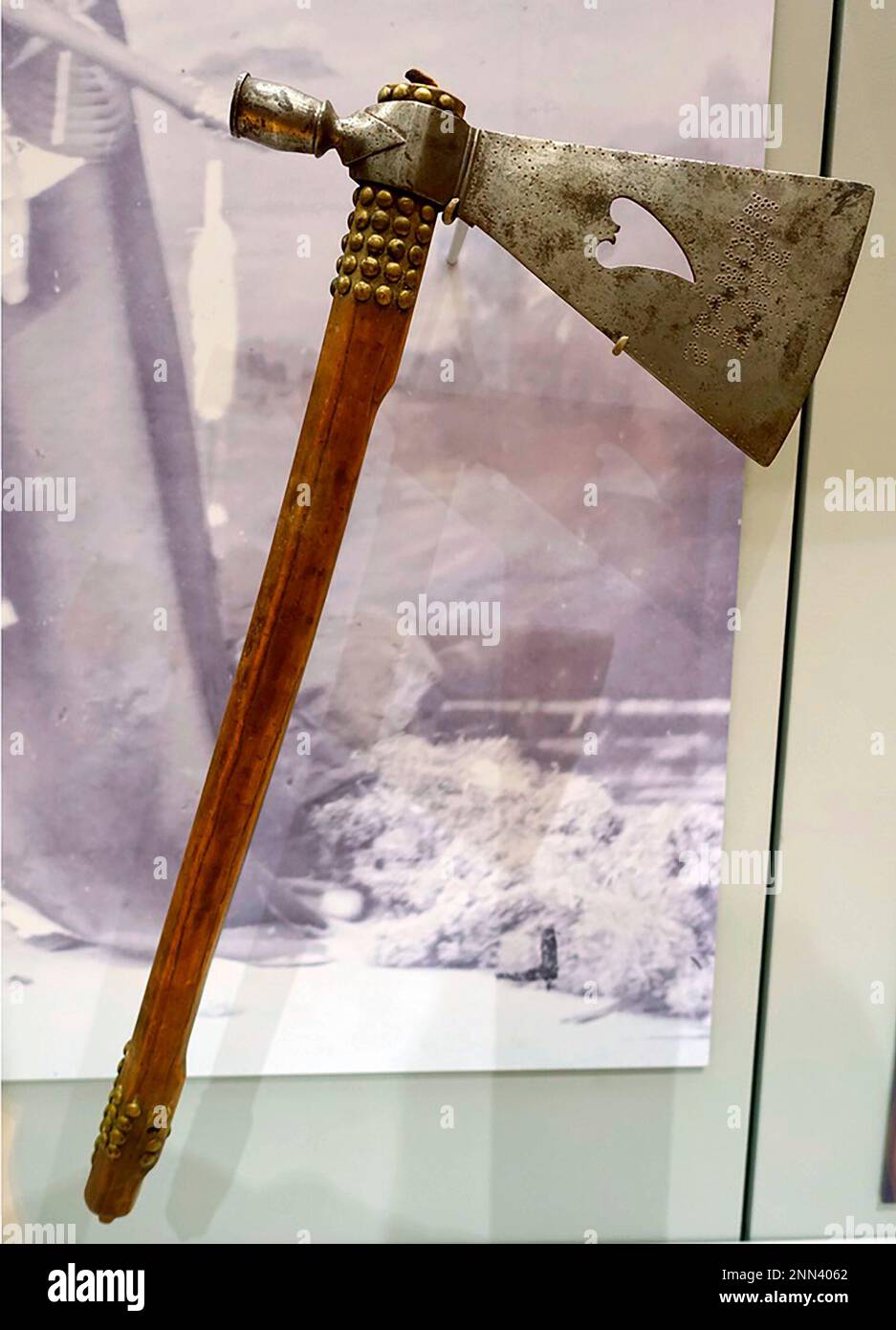 This undated photo shows a tomahawk once owned by Chief Standing Bear ...