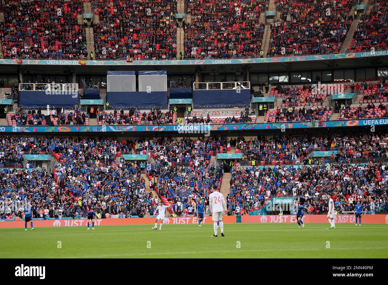 Spain's Pedri kicks-off the Euro 2020 soccer semifinal match between ...