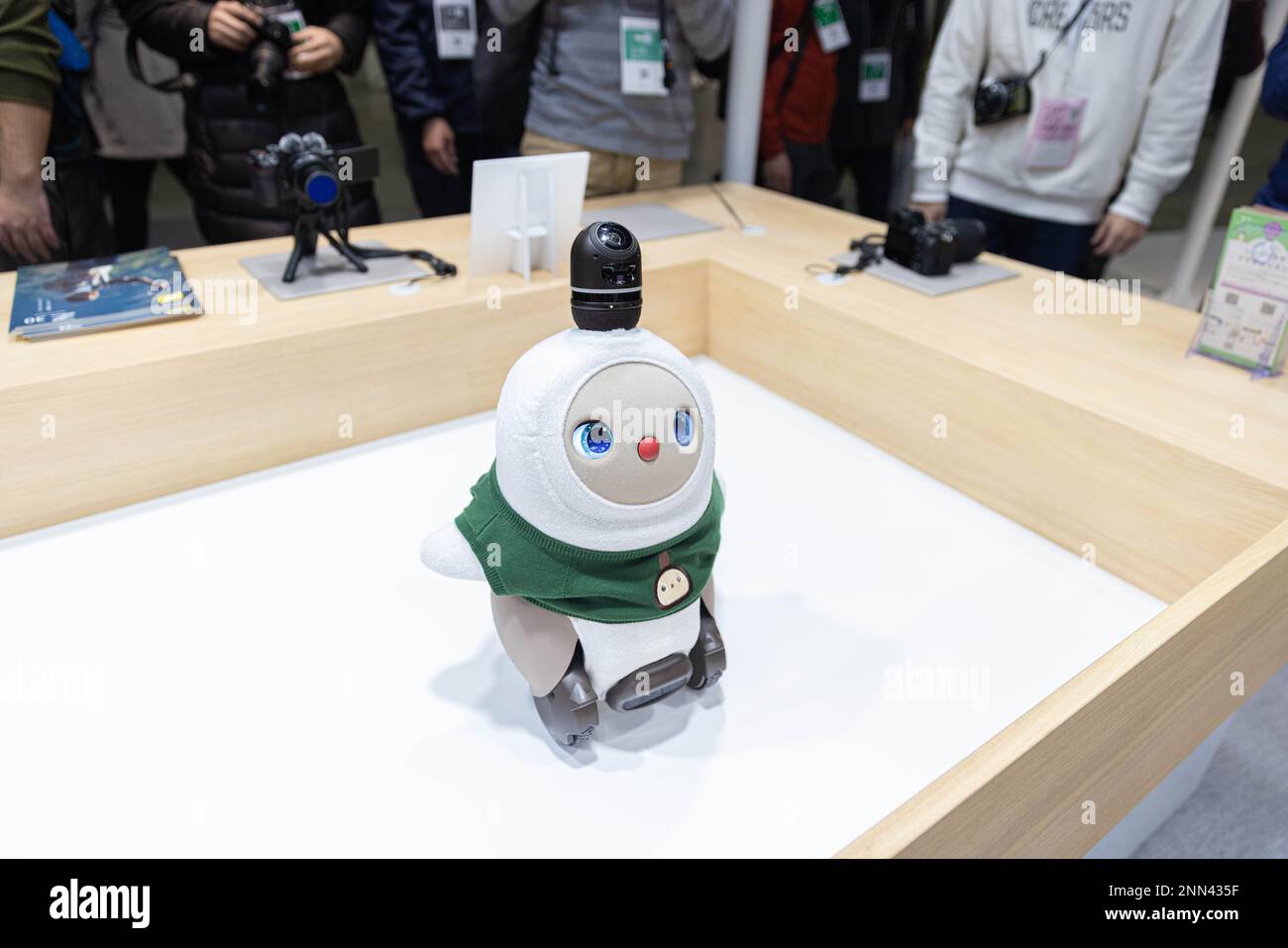 Nikon’s pet robot LOVOT at CP+2023 on February 24, 2023 in Pacifico ... Nikon’s pet robot LOVOT at CP+2023 on February 24, 2023 in Pacifico ...