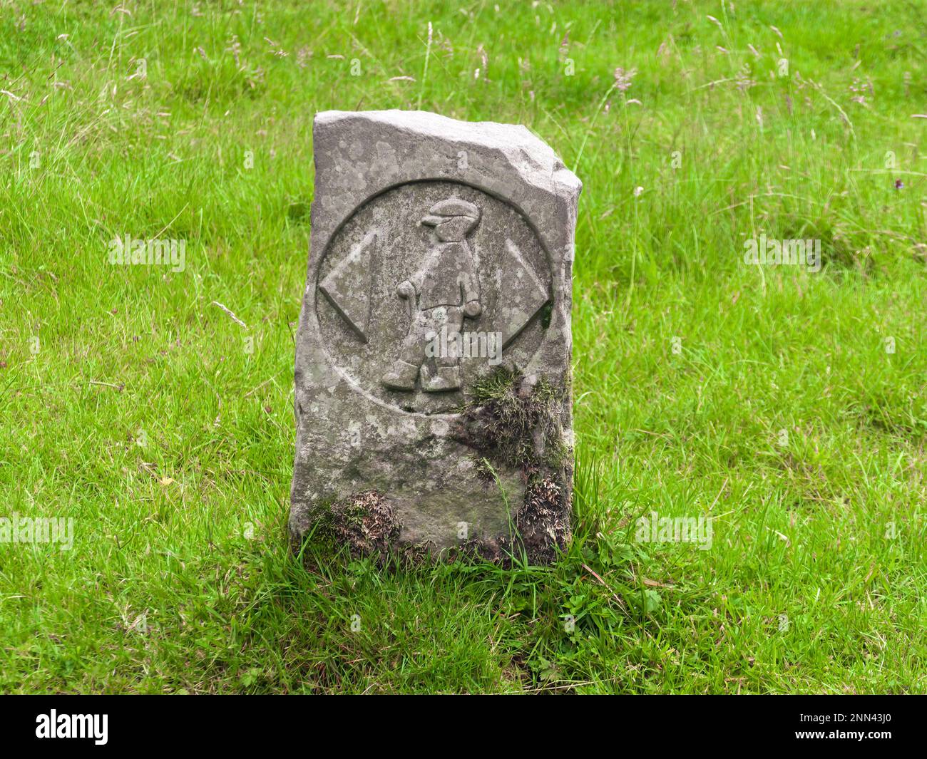 Waymarker on The Wyre Way in the Tarnbrook Valley of Bowland ...