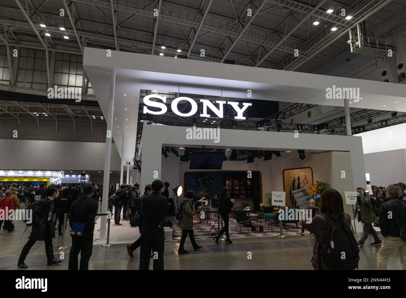 SONY exhibition area at the CP+2023 in Pacifico Yokohama on February 24 ...