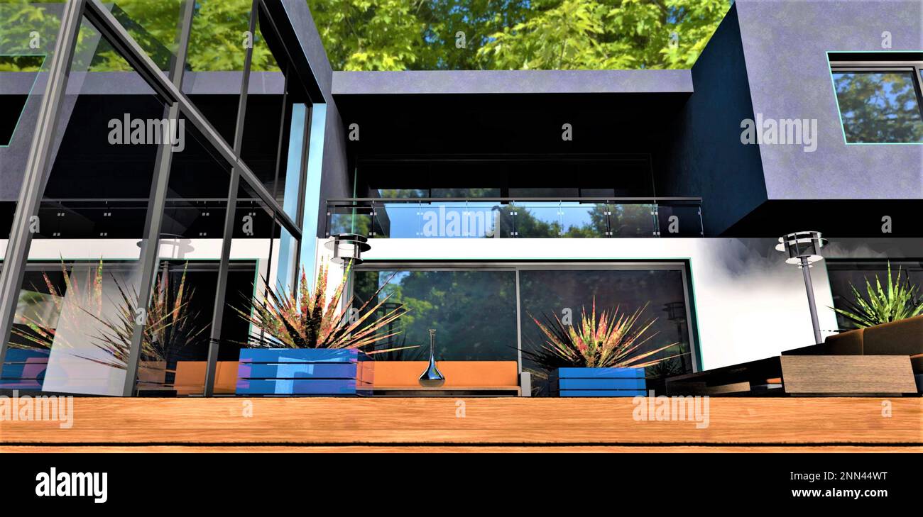 Stylish balcony glass railing with steel fittings and chrome railings ...