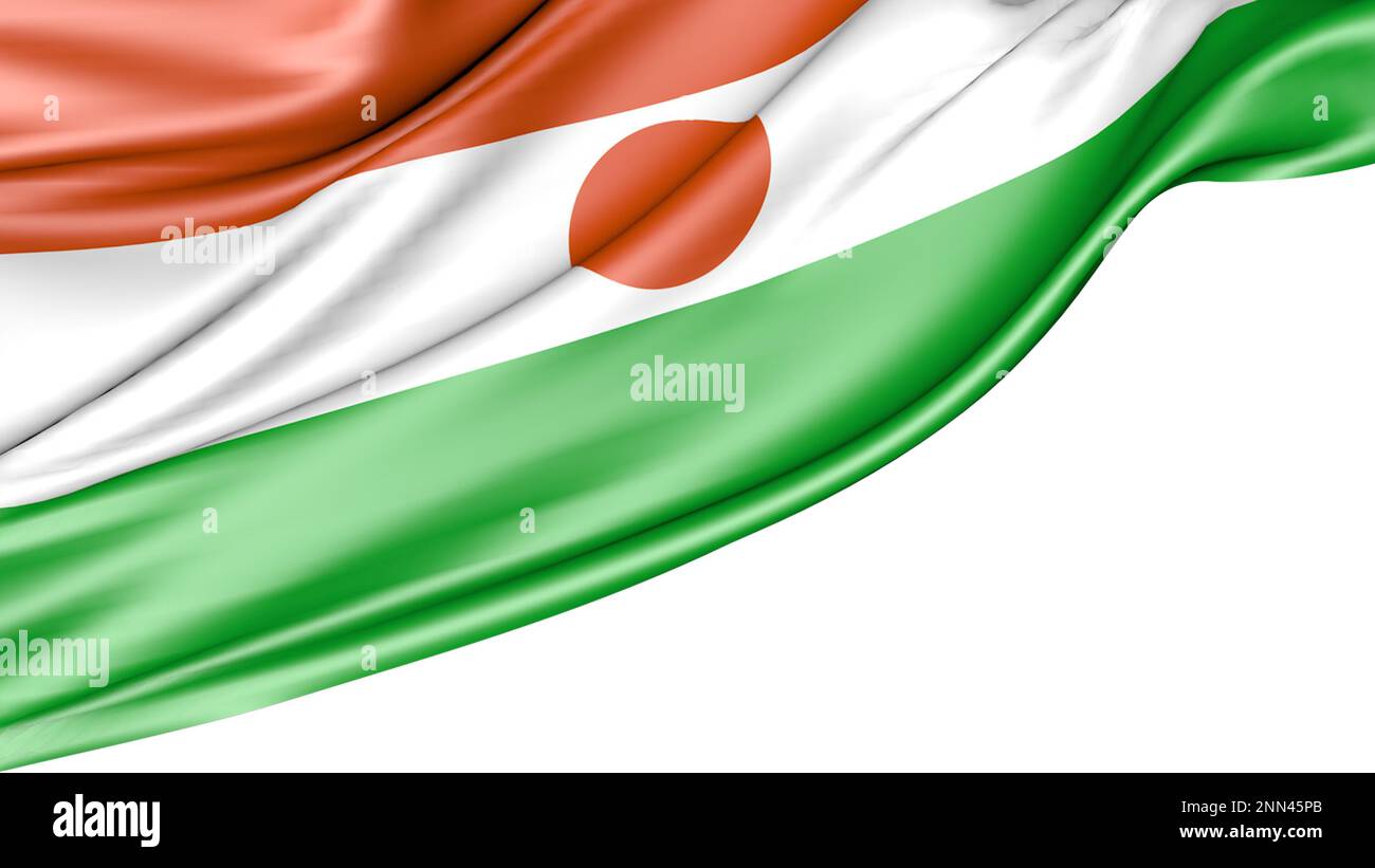 Niger Flag Isolated on White Background, 3D Illustration Stock Photo ...