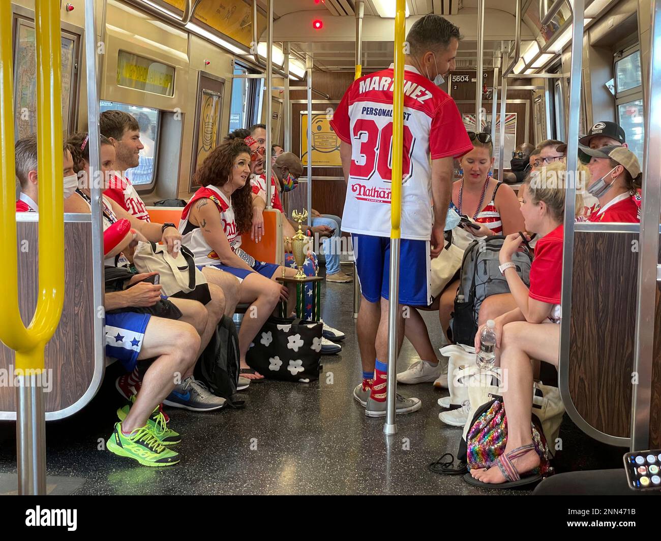 Photo by: STRF/STAR MAX/IPx 2021 7/4/21 Competetive eating contestants ...