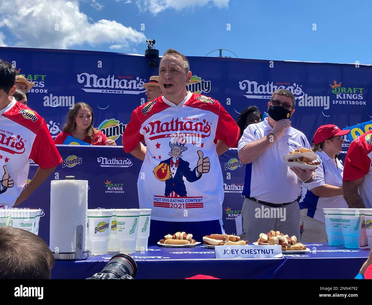 Photo by: STRF/STAR MAX/IPx 2021 7/4/21 Atmosphere at the Nathan's ...