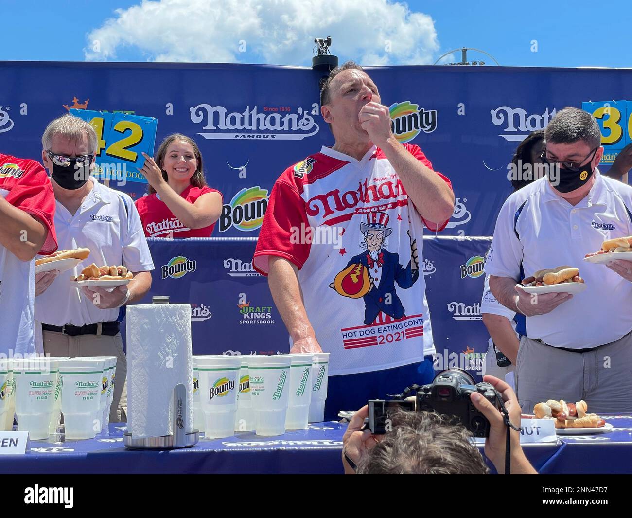 Photo by: STRF/STAR MAX/IPx 2021 7/4/21 Atmosphere at the Nathan's ...