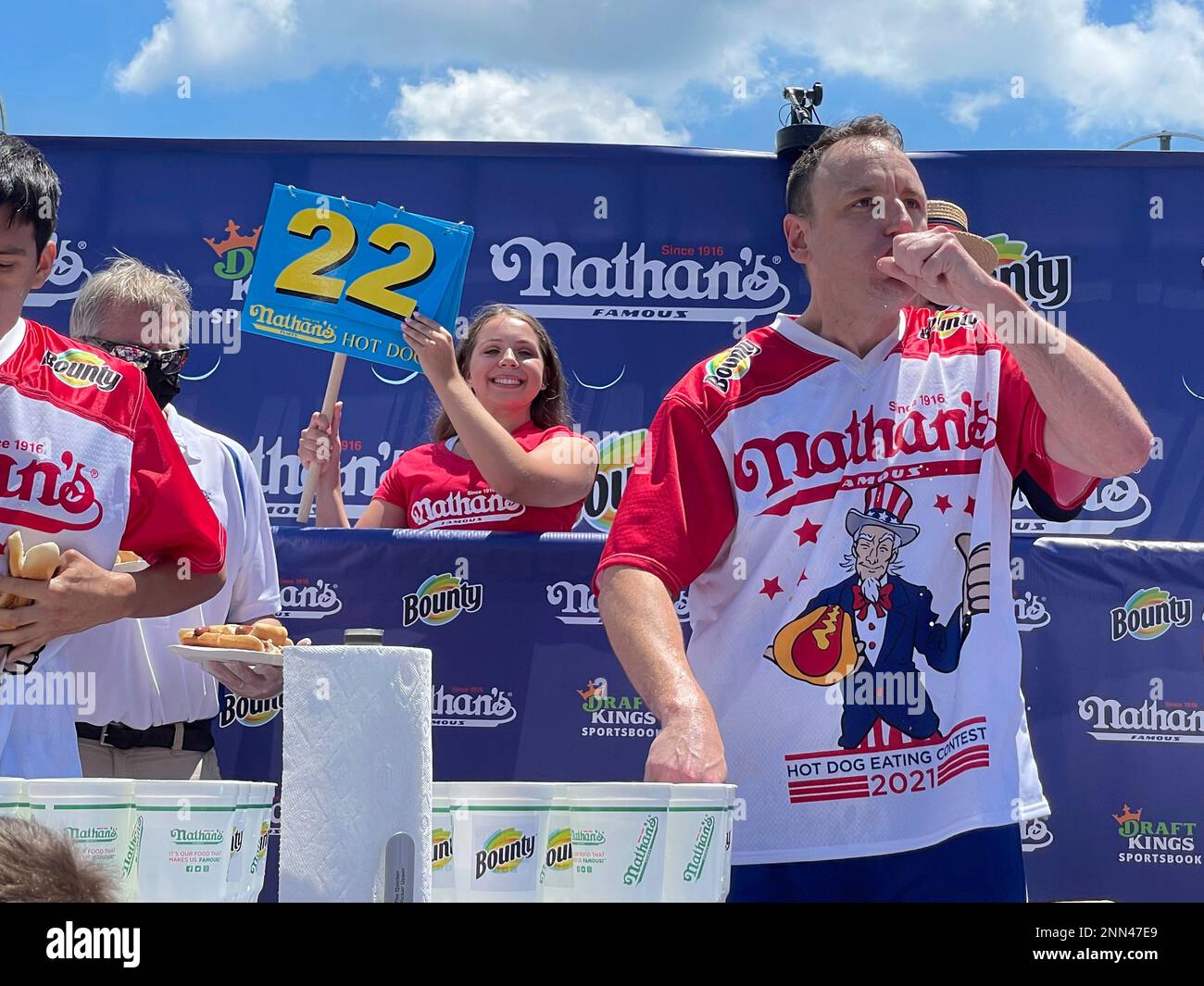 Photo by: STRF/STAR MAX/IPx 2021 7/4/21 Atmosphere at the Nathan's ...