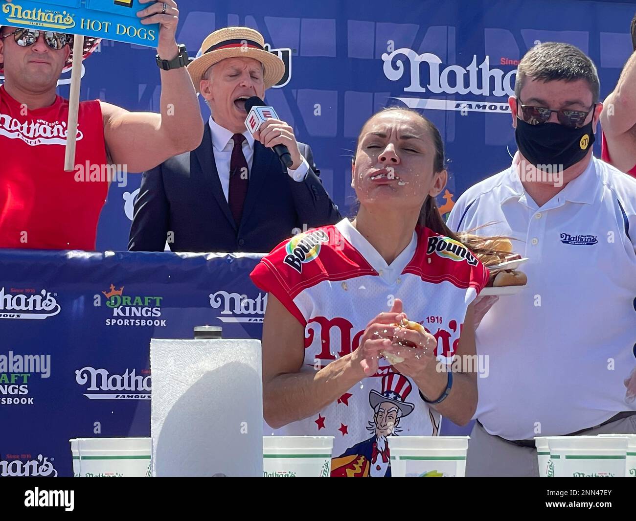 Photo by: STRF/STAR MAX/IPx 2021 7/4/21 Atmosphere at the Nathan's ...