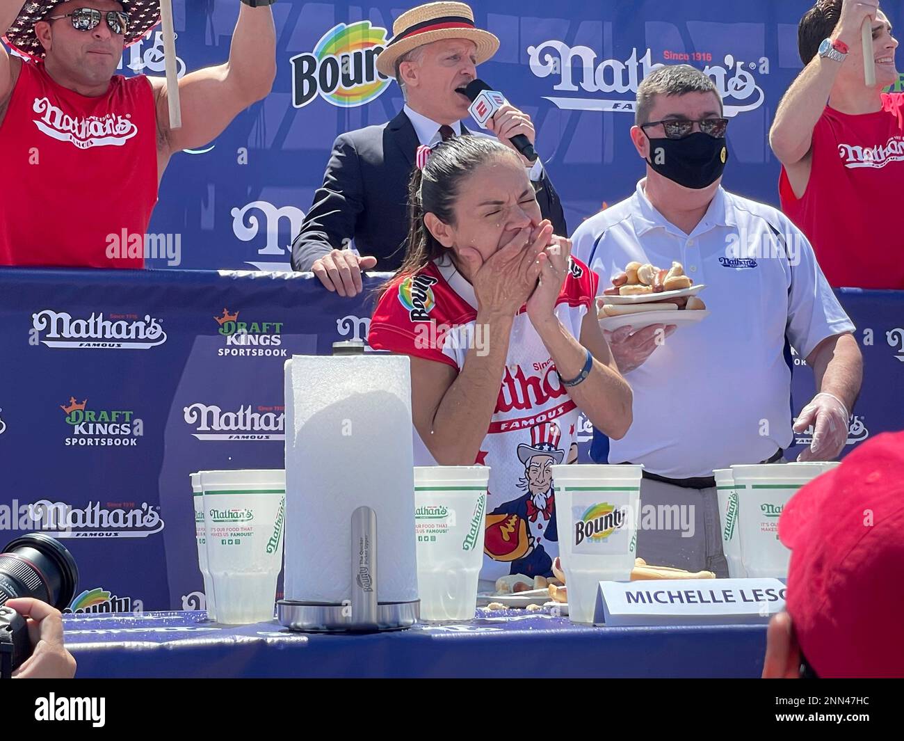 Photo by: STRF/STAR MAX/IPx 2021 7/4/21 Atmosphere at the Nathan's ...
