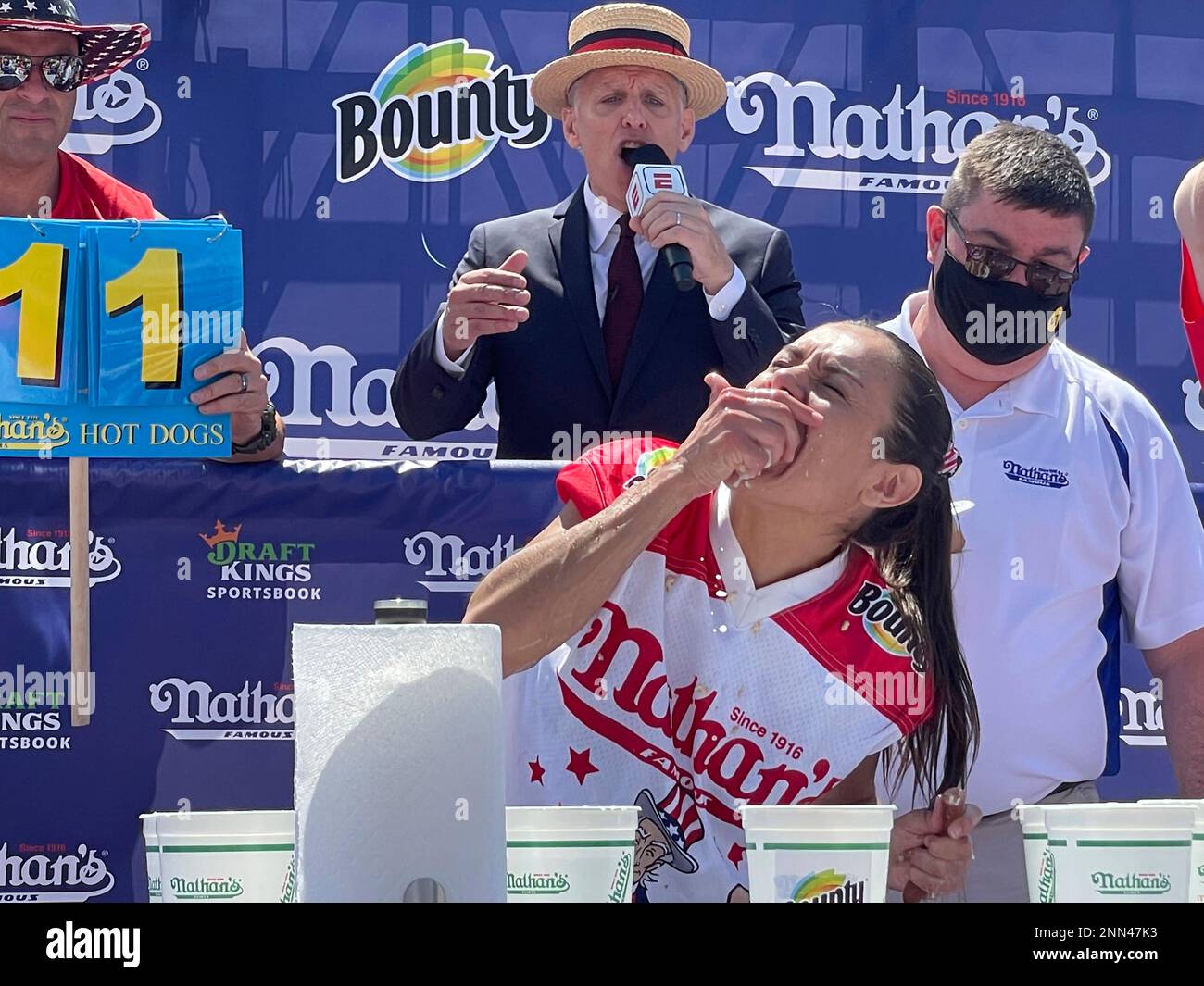 Photo by: STRF/STAR MAX/IPx 2021 7/4/21 Atmosphere at the Nathan's ...