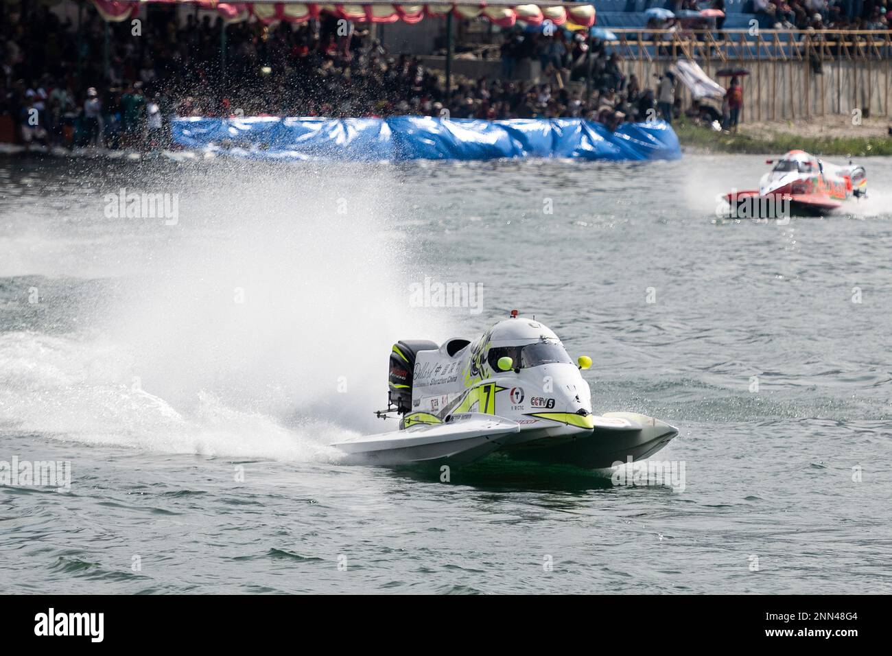 Toba Lake, Indonesia. 25th Feb, 2023. Peter Morin (L) of China CTIC ...