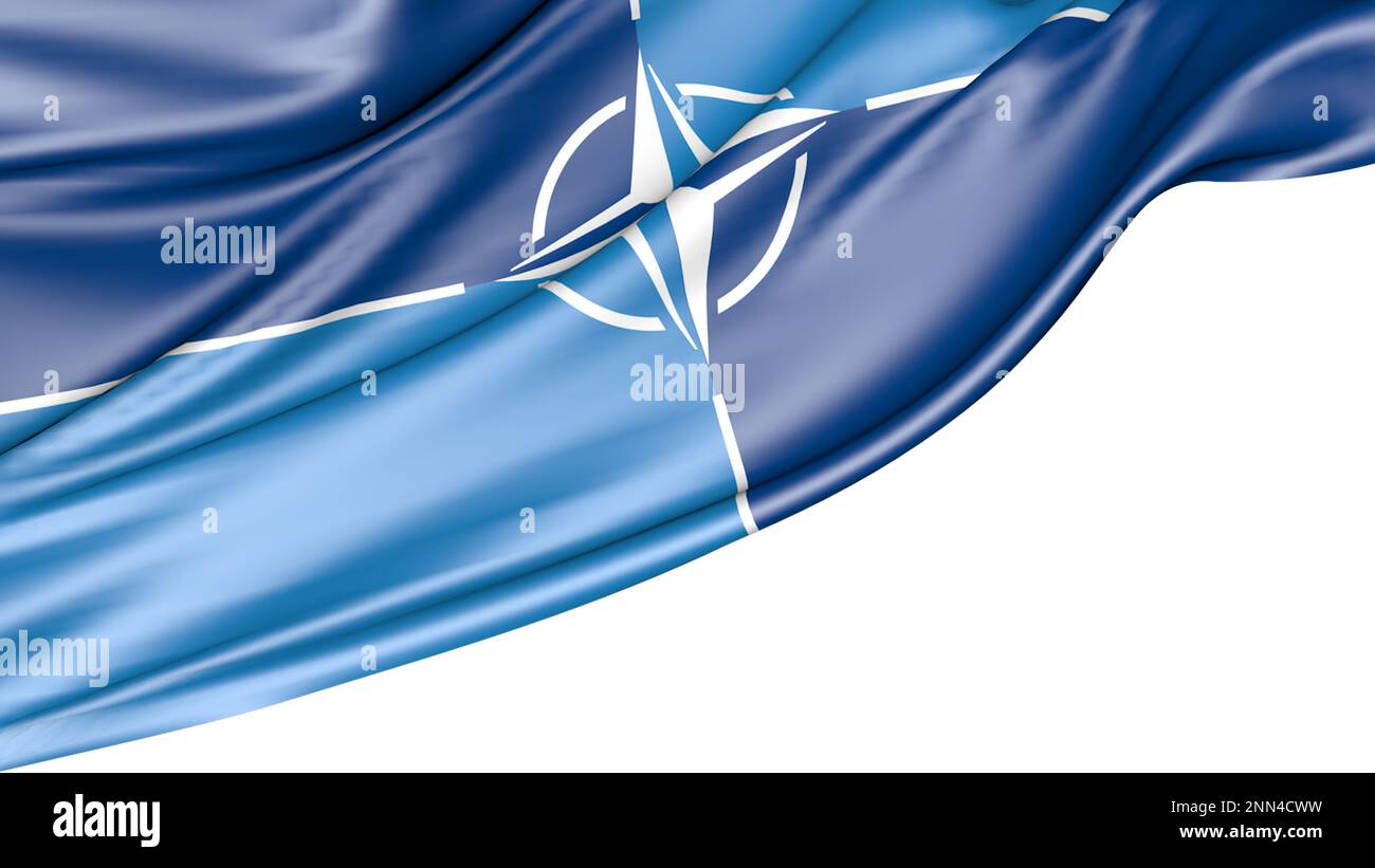 Nato North Atlantic Treaty Organization Flag Isolated on White ...