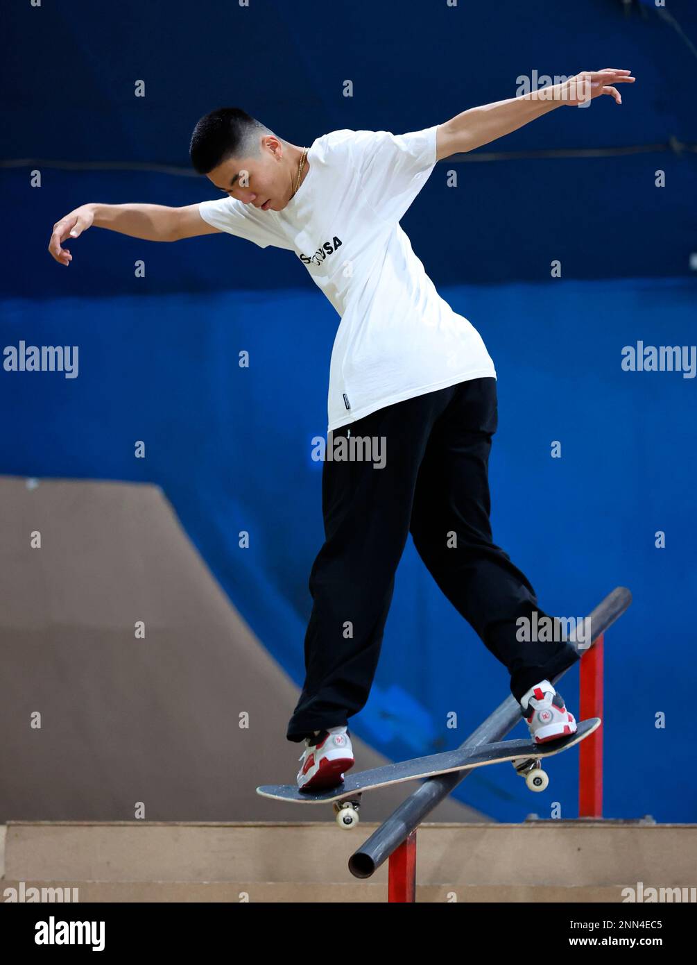 Japanese skateboarder Yukito Aoki who will participate in skateboard ...