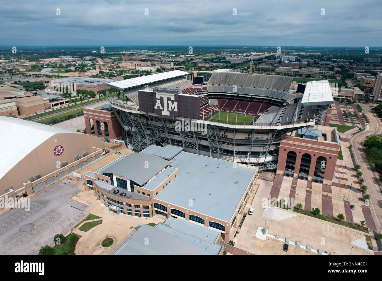 An aerial view of Kyle Field, Sunday, May 30, 2021 in College Station ...