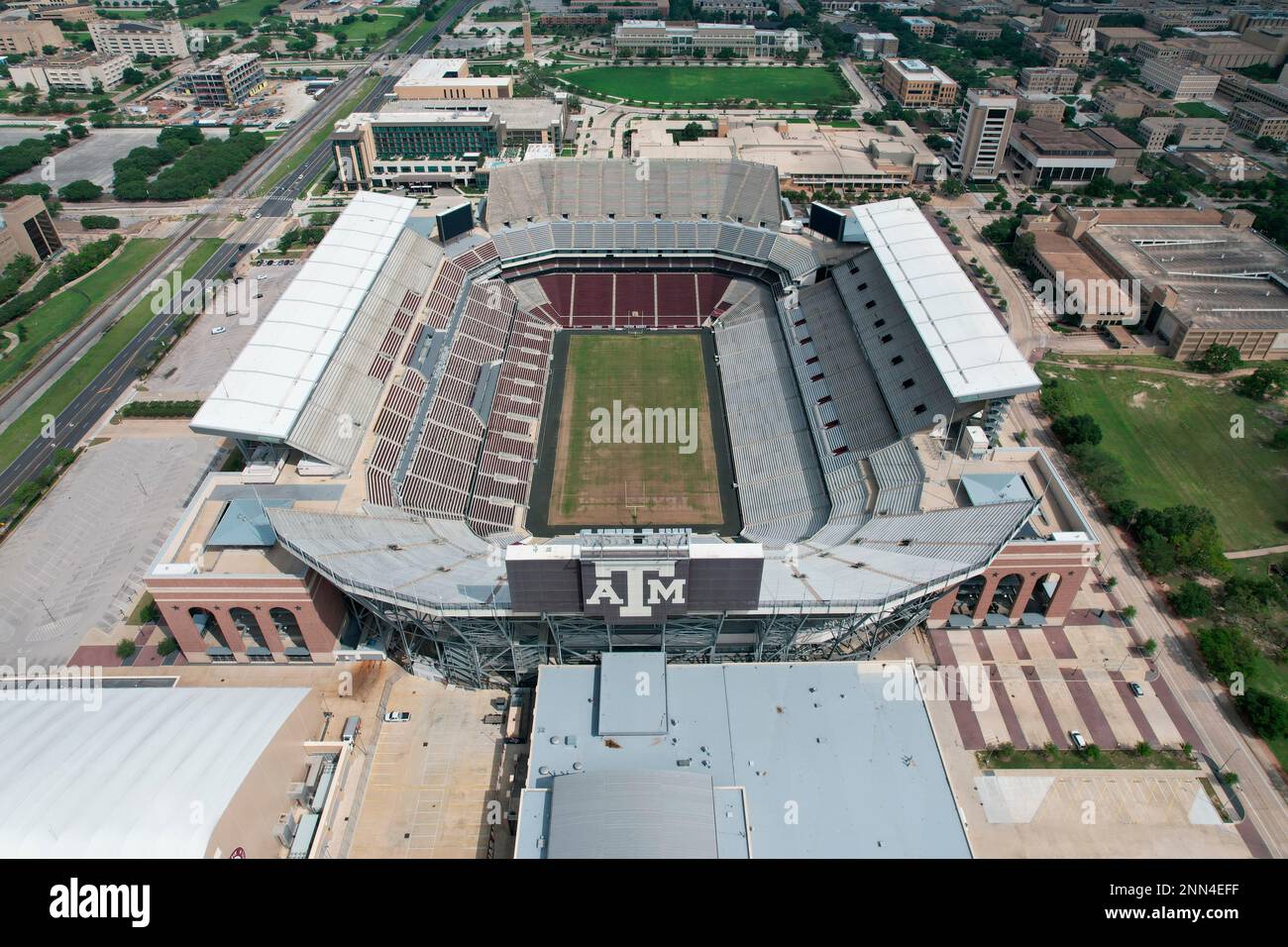 An aerial view of Kyle Field, Sunday, May 30, 2021 in College Station ...