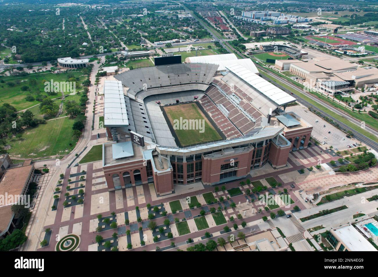 An aerial view of Kyle Field, Sunday, May 30, 2021 in College Station ...