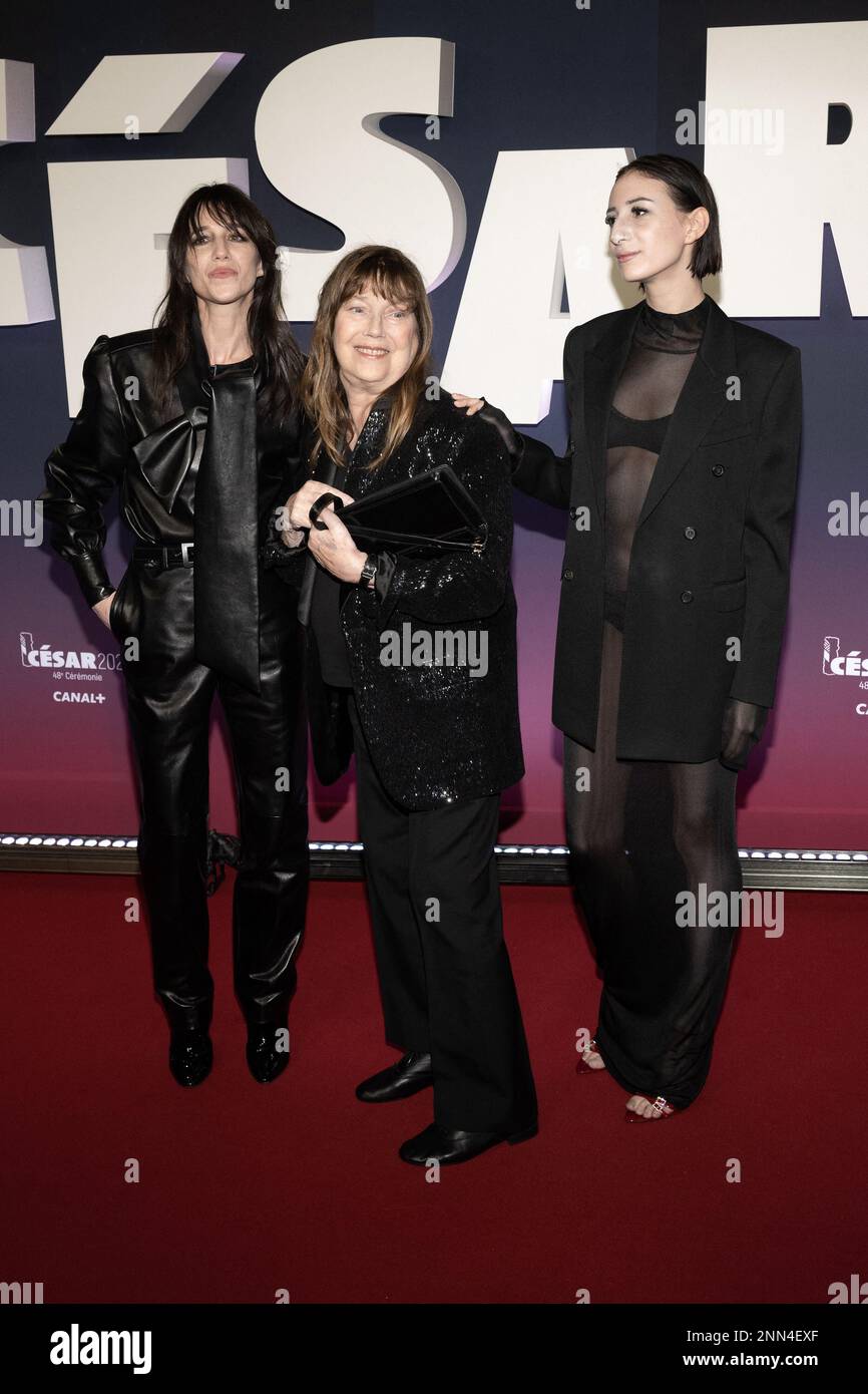 Charlotte Gainsbourg, Jane Birkin and Alice Attal arrive at the 48th ...
