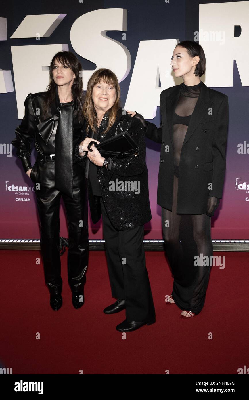 Charlotte Gainsbourg, Jane Birkin and Alice Attal arrive at the 48th ...