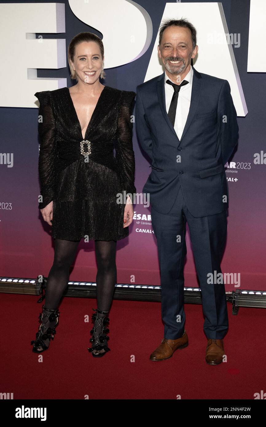 Andrea Bescond and Eric Metayer arrive at the 48th Cesar Film Awards at ...