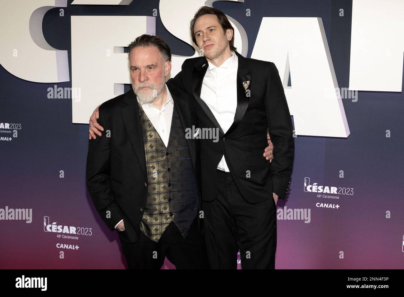 Bouli Lanners and Bastien Bouillon arrive at the 48th Cesar Film Awards ...