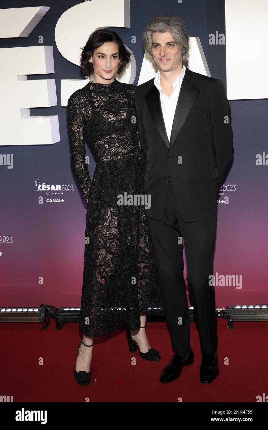 Nine d Urso and Micha Lescot arrive at the 48th Cesar Film Awards at L ...