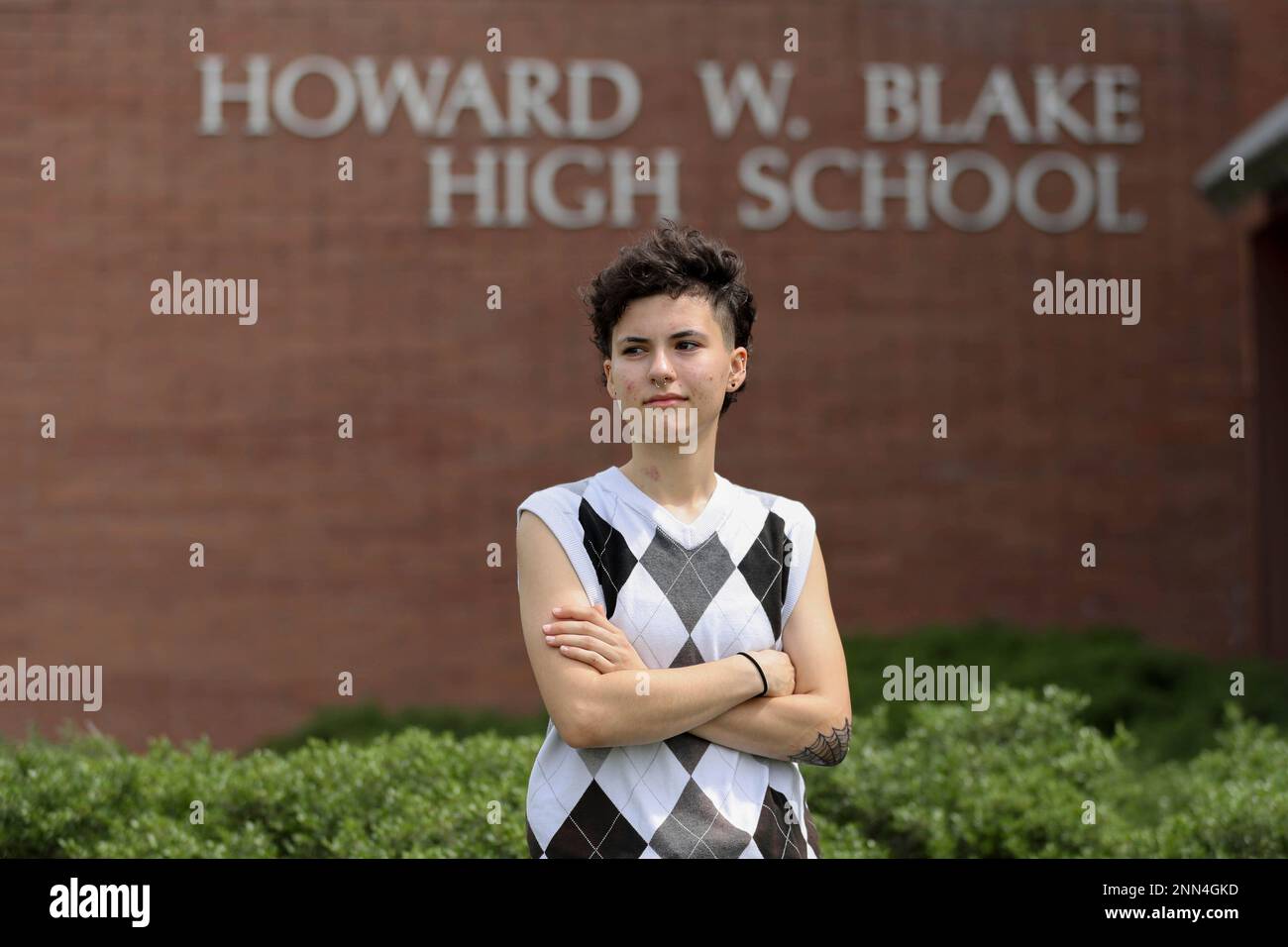 Jessica Chapa poses for a portrait at Howard W. Blake High School on Saturday, June 19, 2021, in ...
