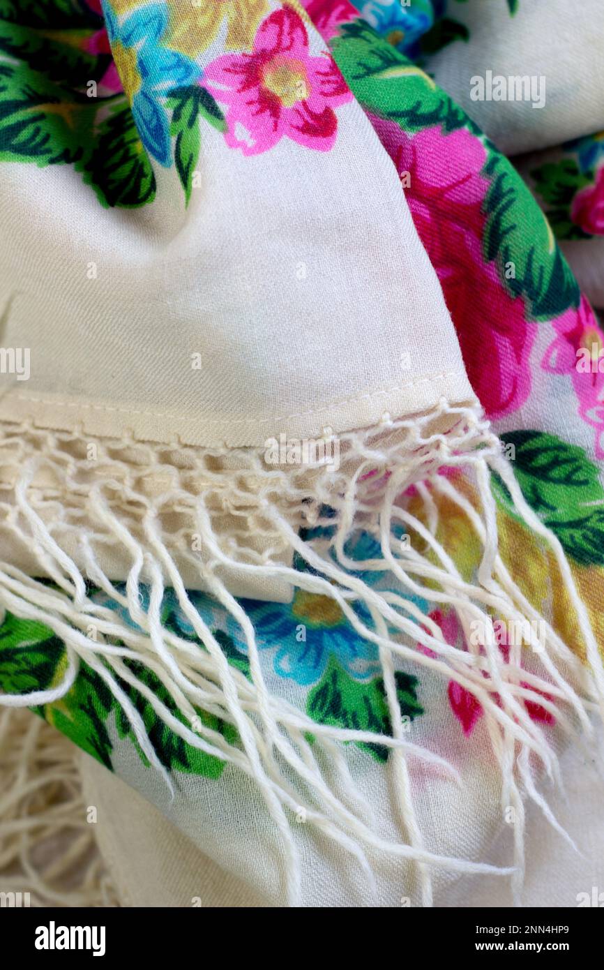 a headscarf laying on traditional ukrainian knitting vyshyvanka Stock ...