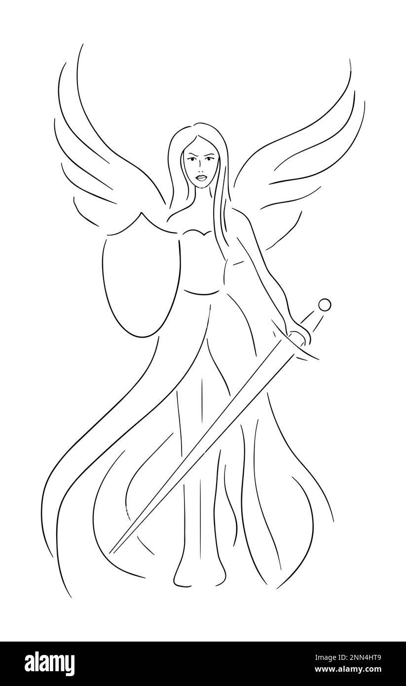 Warrior Angel Drawing